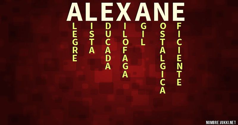 Qué significa alexane