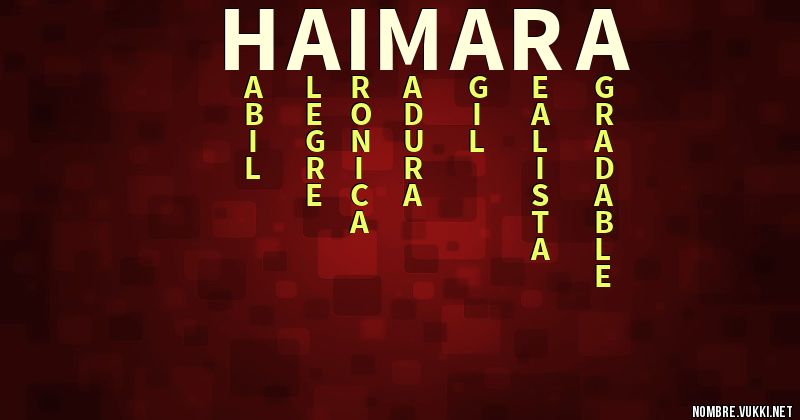 Qué significa haimara