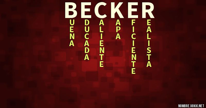 Qué significa becker