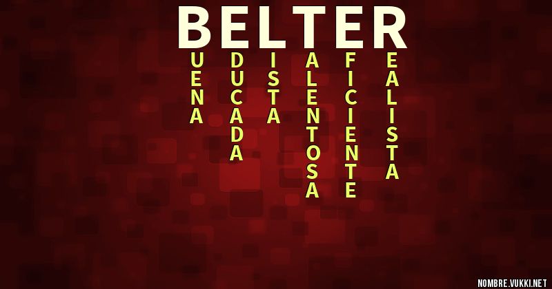 Qué significa belter