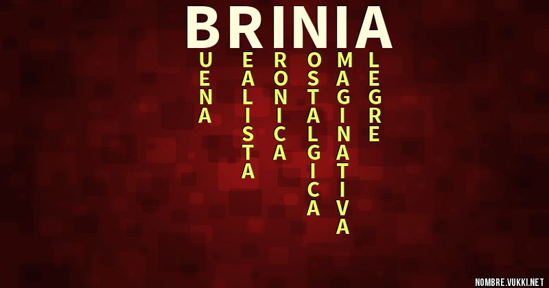 Qué significa brinia