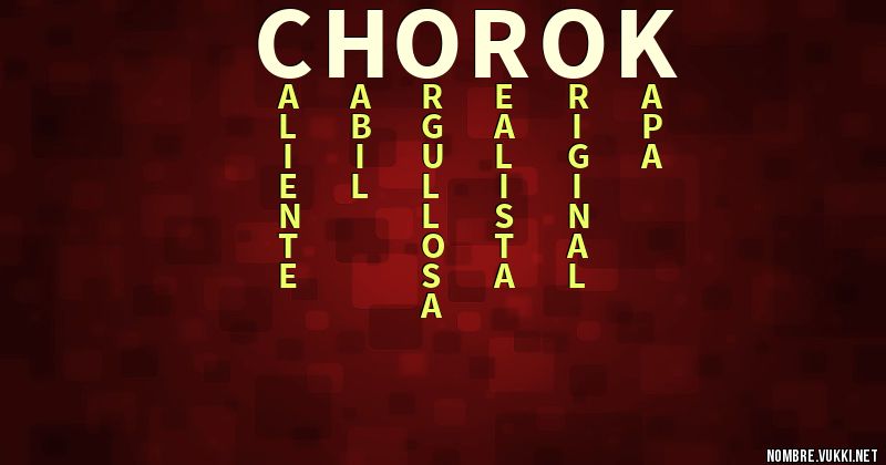 Qué significa chorok