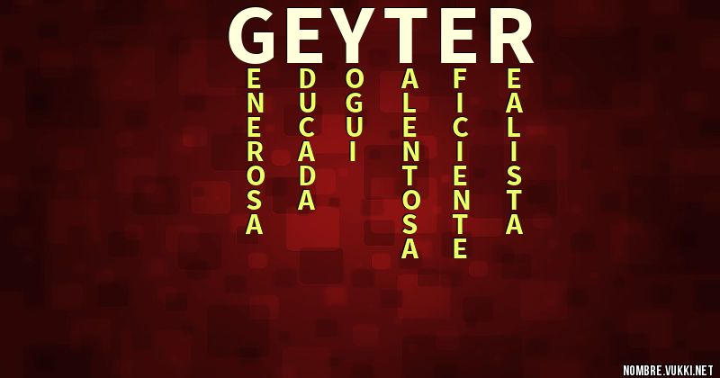 Qué significa geyter