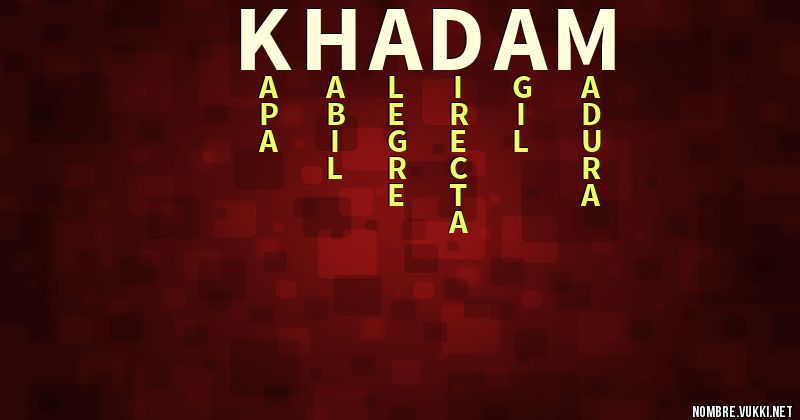 Qué significa khadam