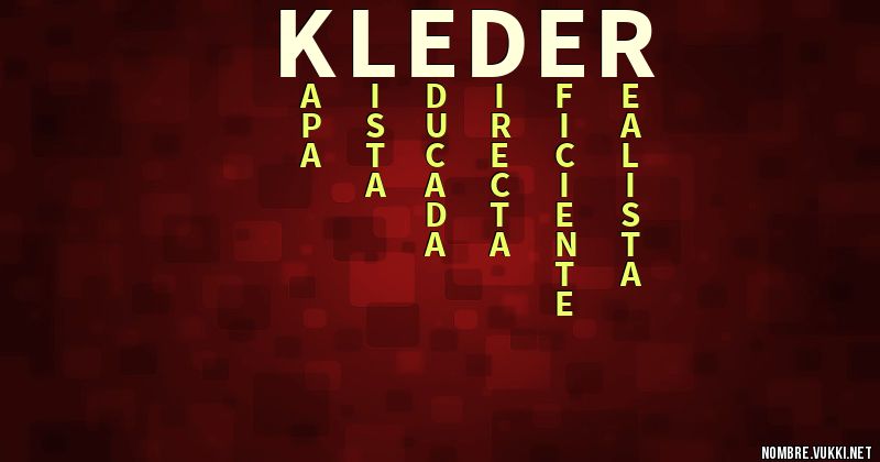 Qué significa kleder