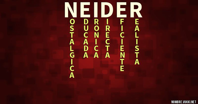 Qué significa neider
