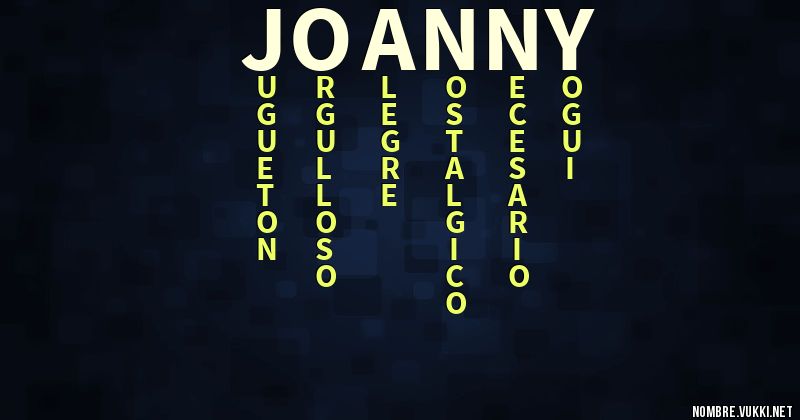 Qué significa joanny