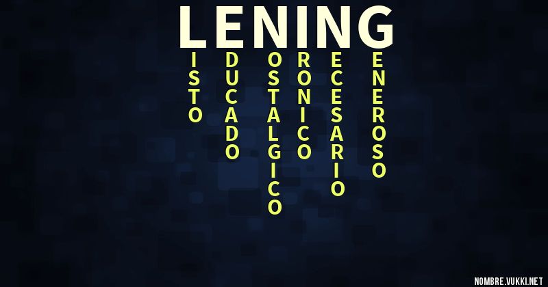 Qué significa lening