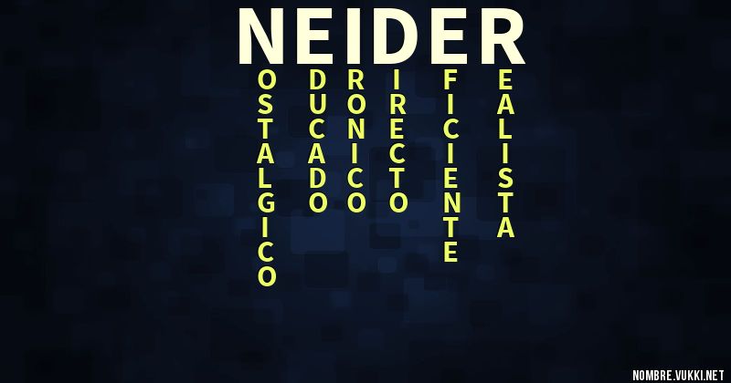 Qué significa neider