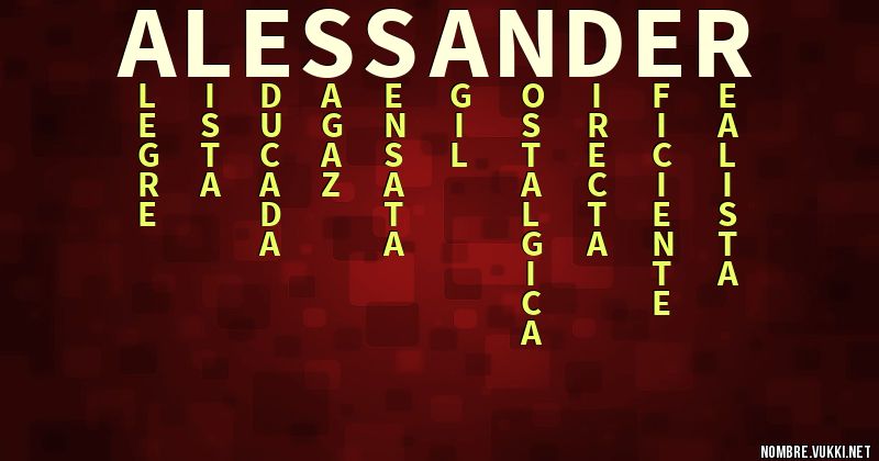 Qué significa alessander