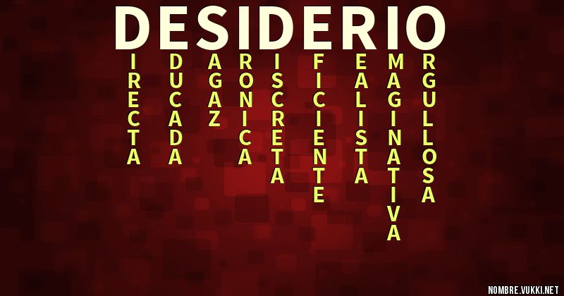 Qué significa desiderio
