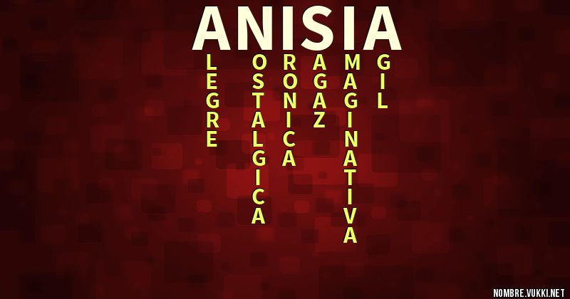 Qué significa anisia