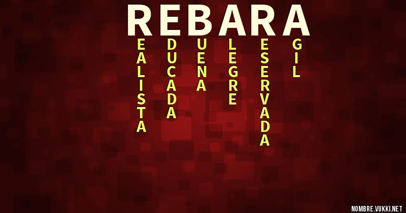 Qué significa rebara