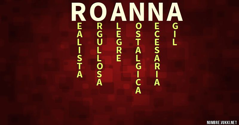 Qué significa roanna