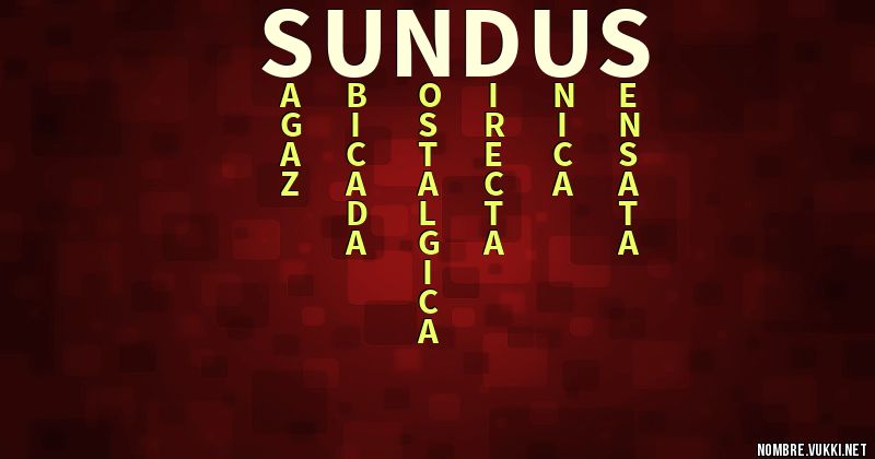 Qué significa sundus
