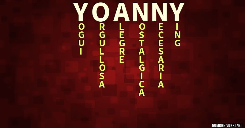 Qué significa yoanny