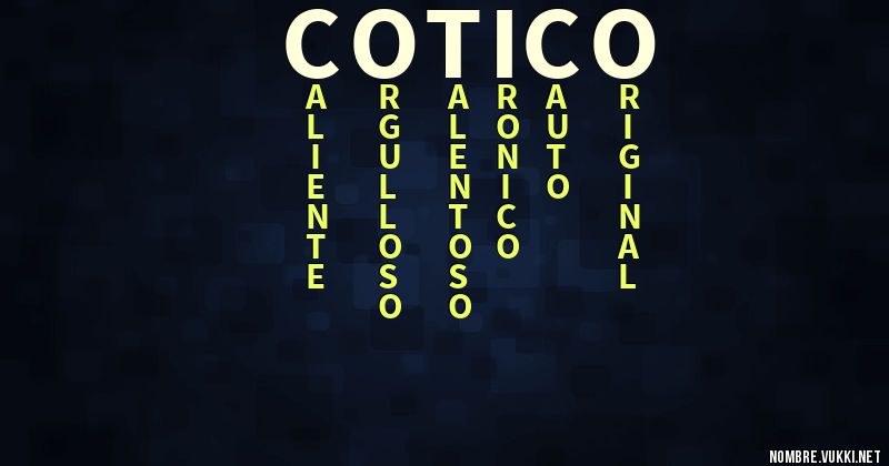 Qué significa cotico