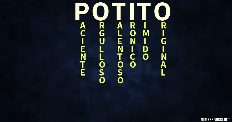 Qué significa potito