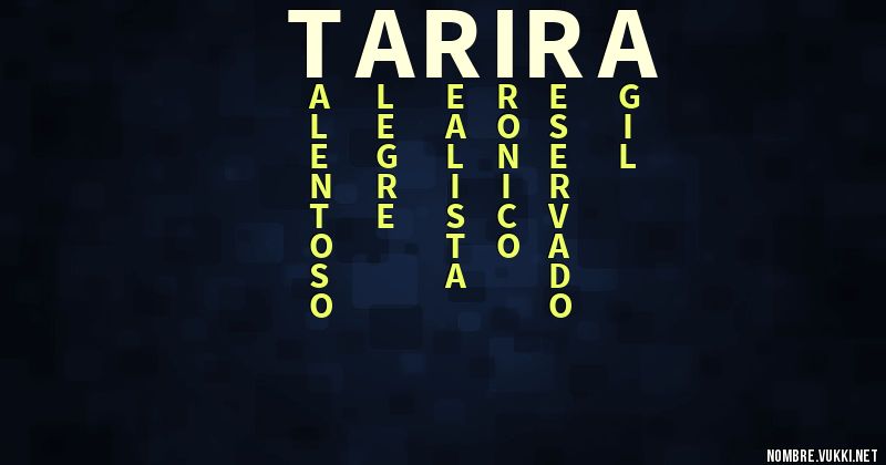 Qué significa tarira