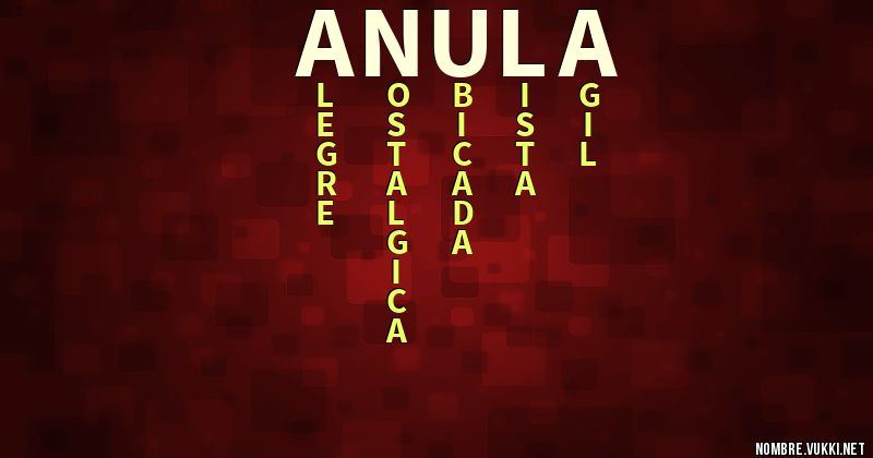 Qué significa anula