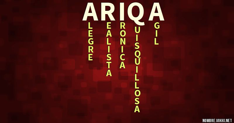 Qué significa ariqa