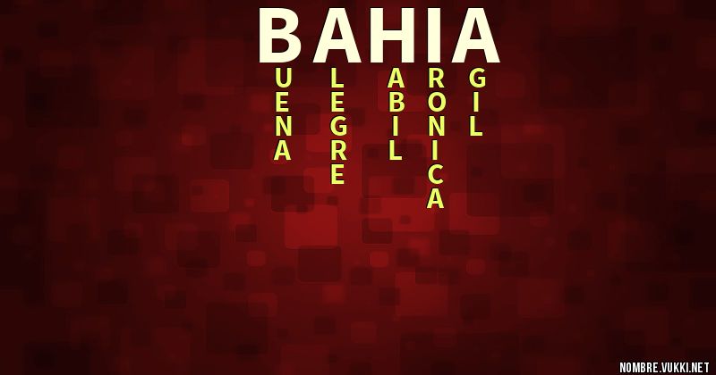 Qué significa bahia