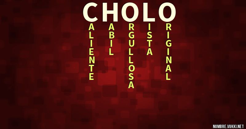 Qué significa cholo