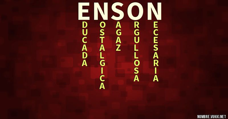 Qué significa enson