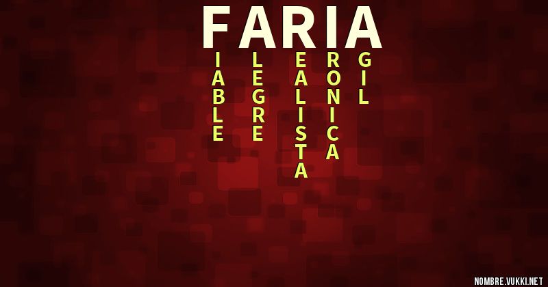 Qué significa faria