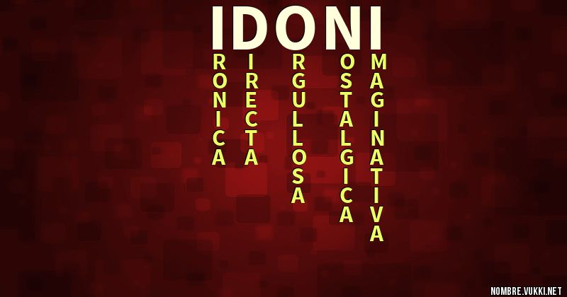 Qué significa idoni