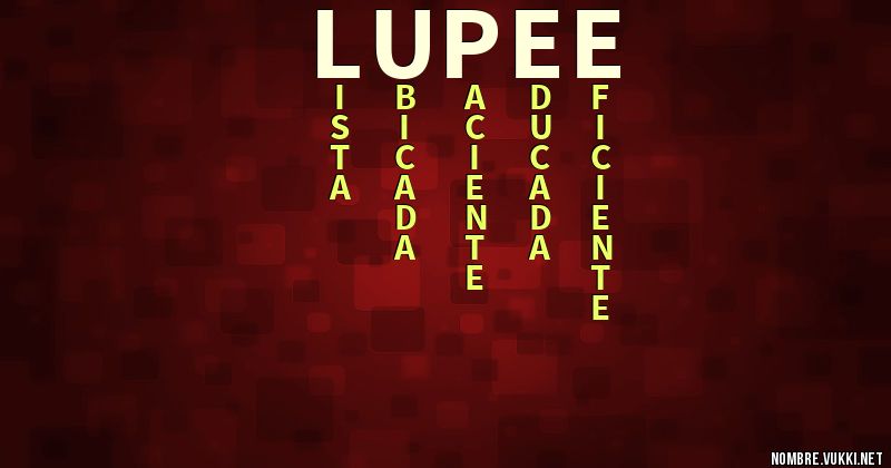 Qué significa lupee