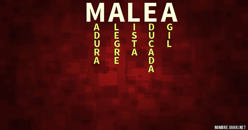 Qué significa malea