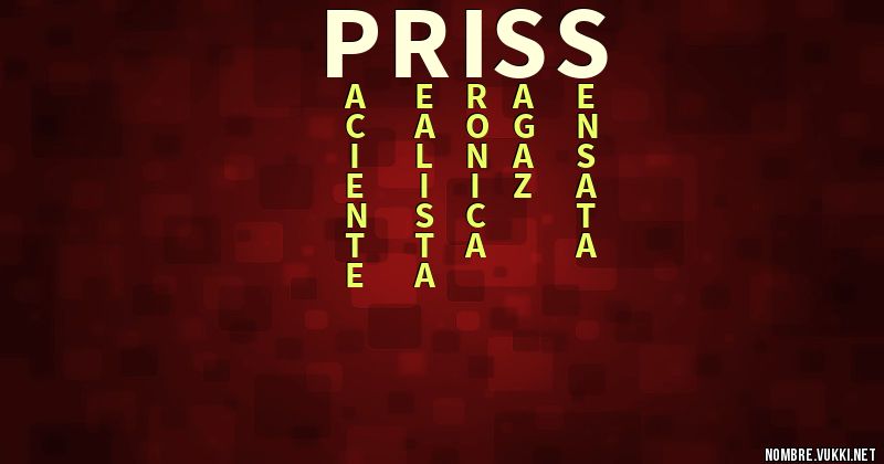 Qué significa priss