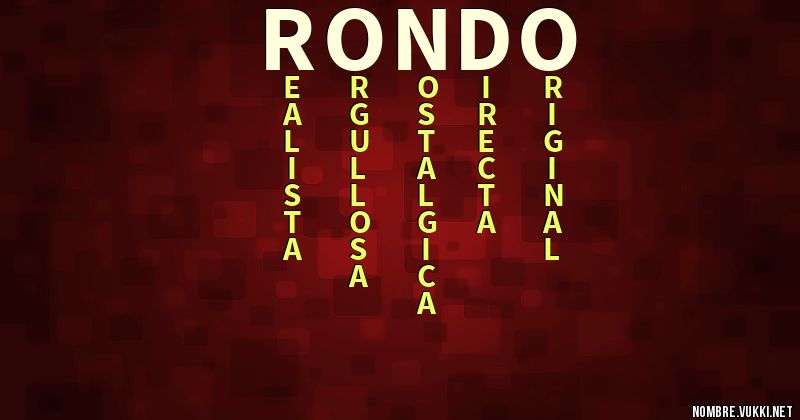 Qué significa rondo