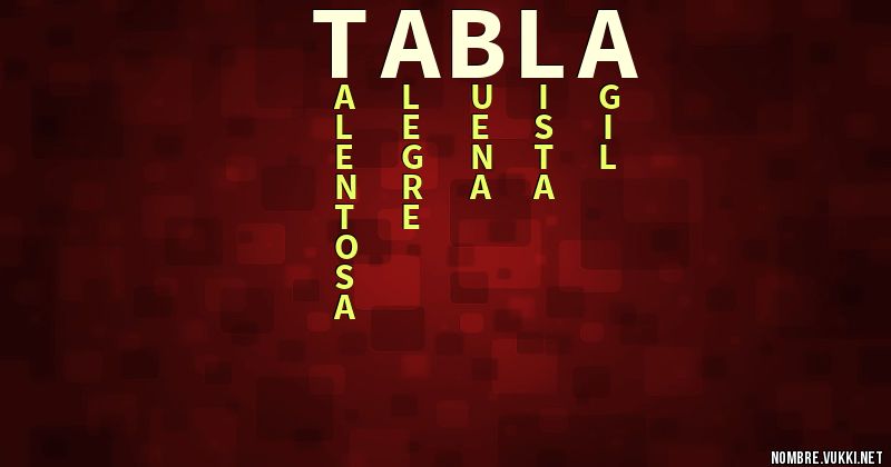 Qué significa tabla