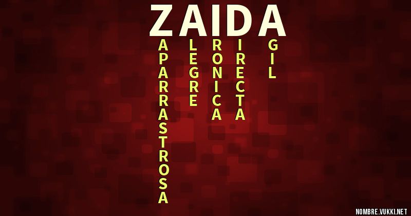 Qué significa zaida