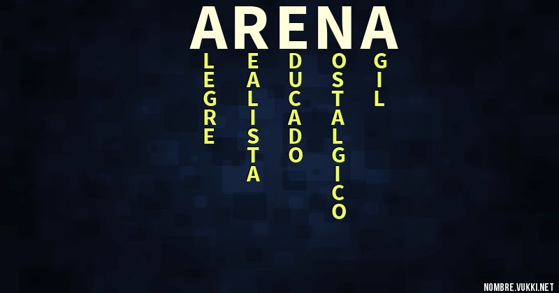 Qué significa arena
