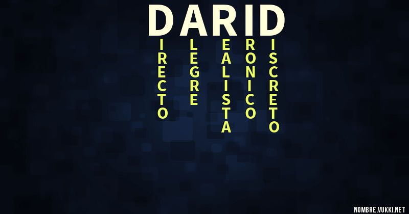 Qué significa darid