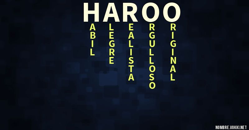 Qué significa haroo