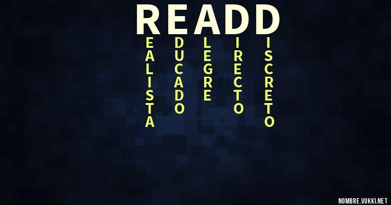 Qué significa readd