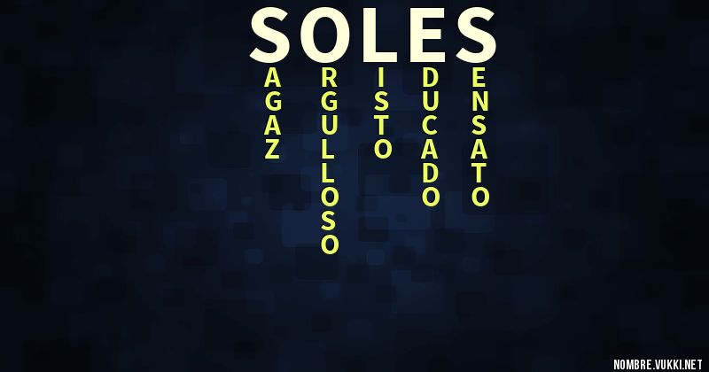 Qué significa soles
