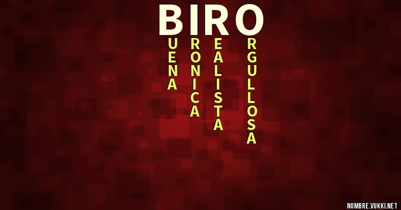 Qué significa biro