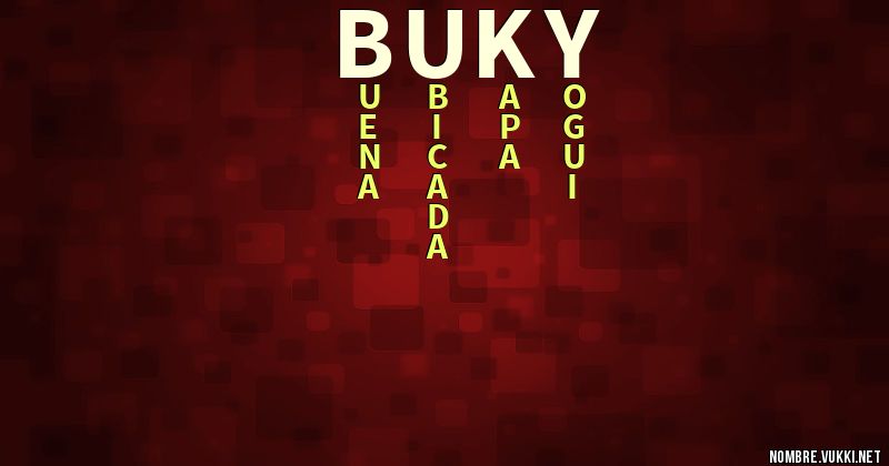 Qué significa buky