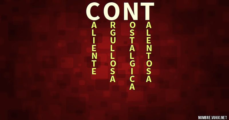 Qué significa cont