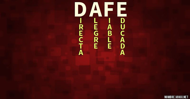 Qué significa dafe