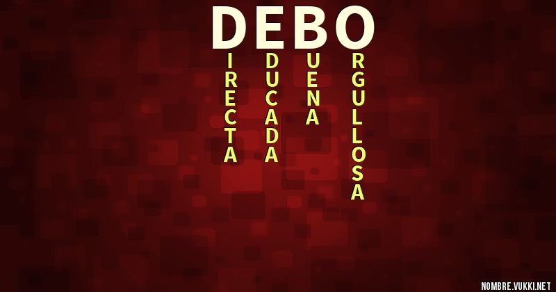 Qué significa debo