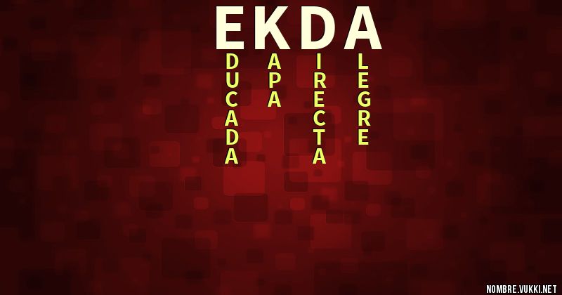 Qué significa ekda