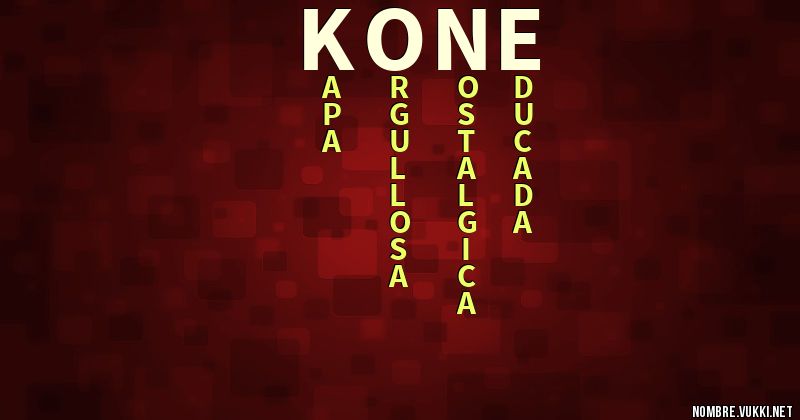 Qué significa kone