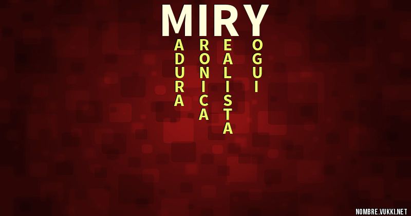 Qué significa miry