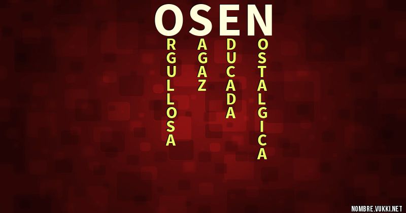 Qué significa osen